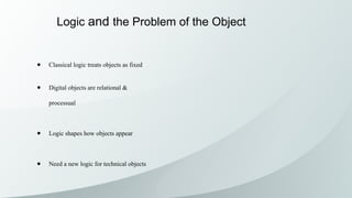 Yuk Hui book overview the existance of Digital Object.pptx