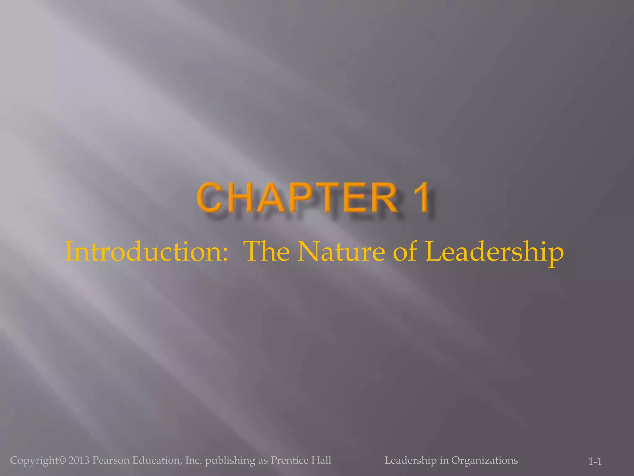 LEAD 701 Yukl chapter01 | PPT