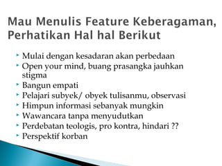Yuk, Menulis Feature | PPT