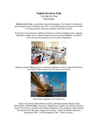 Yukon services lda 2016 | PDF