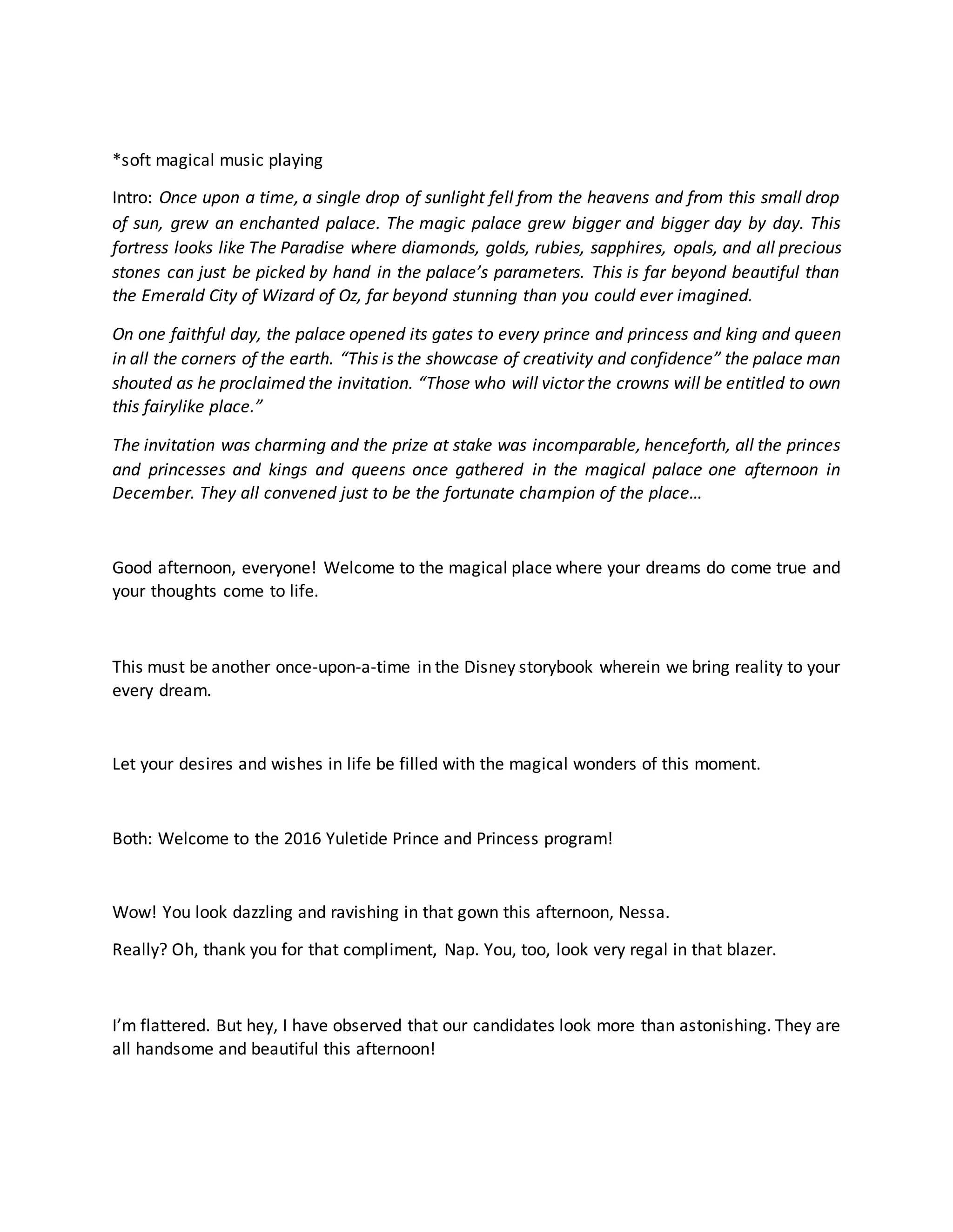 Yuletide Celebration Emcee Script | DOCX