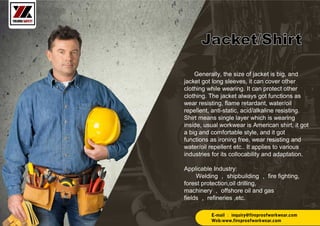 Yulong textile -flame retardant workwear show | PPT