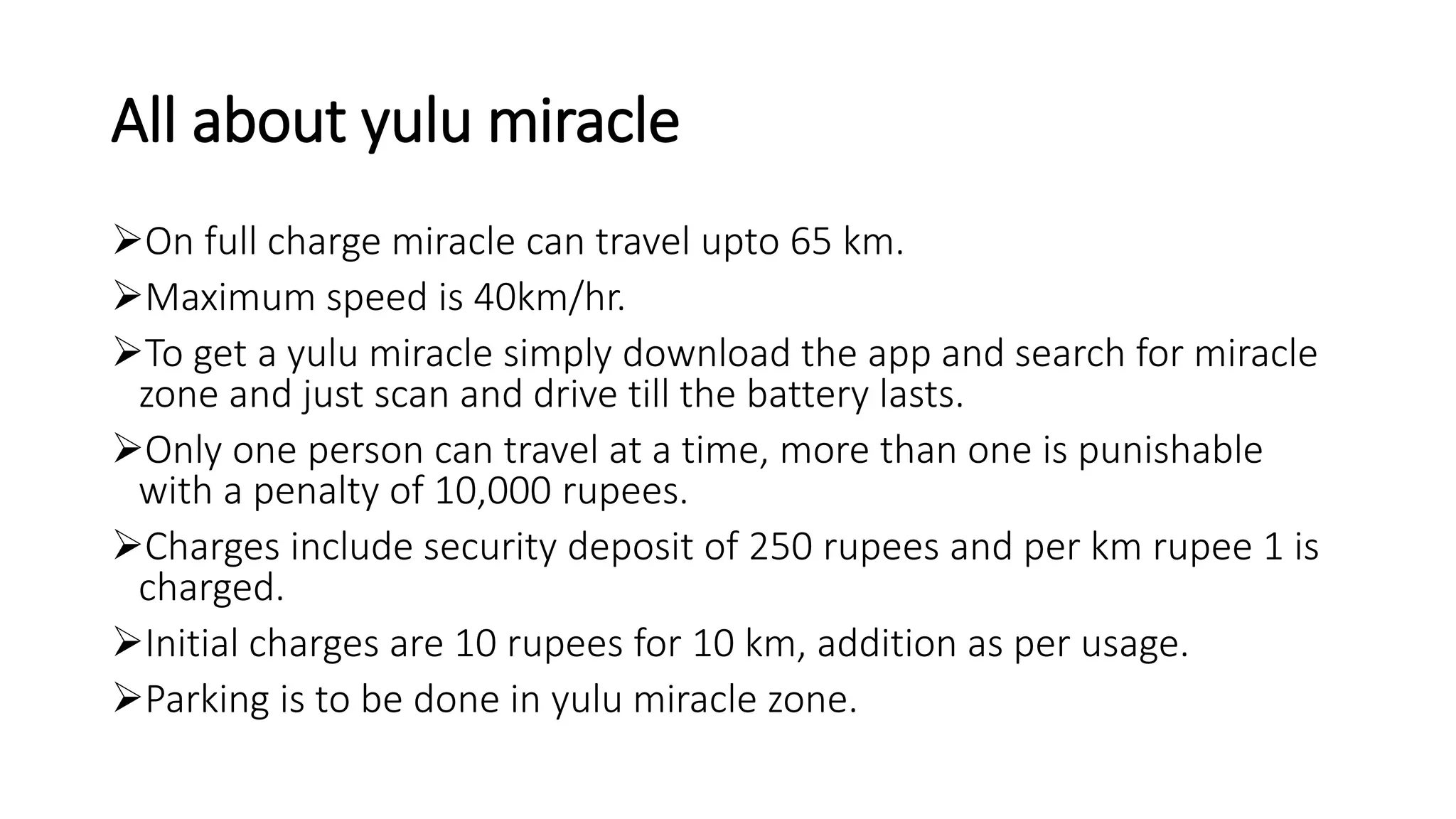 YULU MIRACLE | PPTX