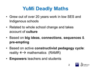 Yumi Deadly Maths what it is and how it works | PPTX
