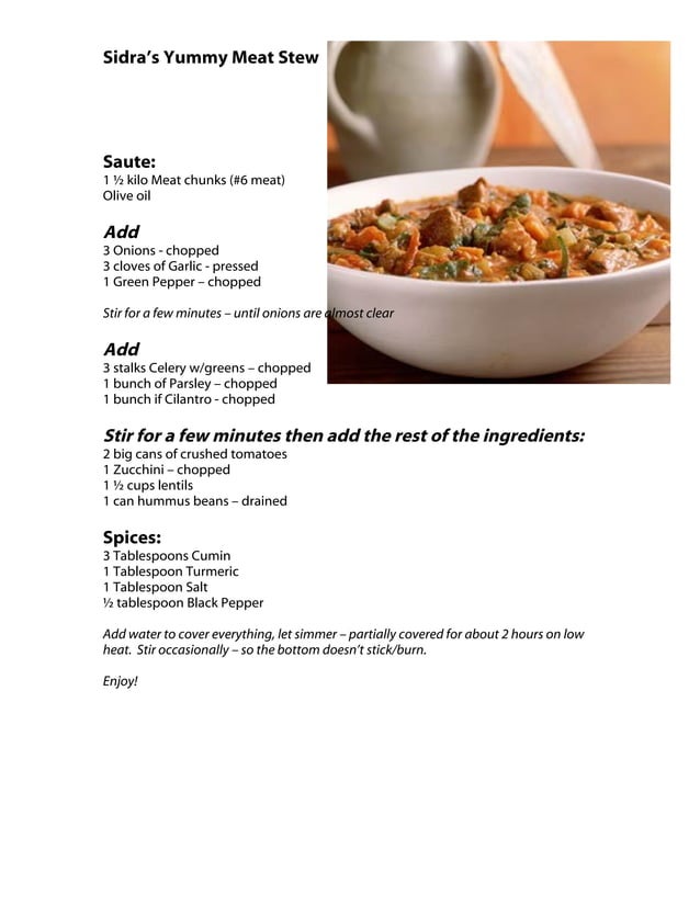 Yummy meat stew | DOC