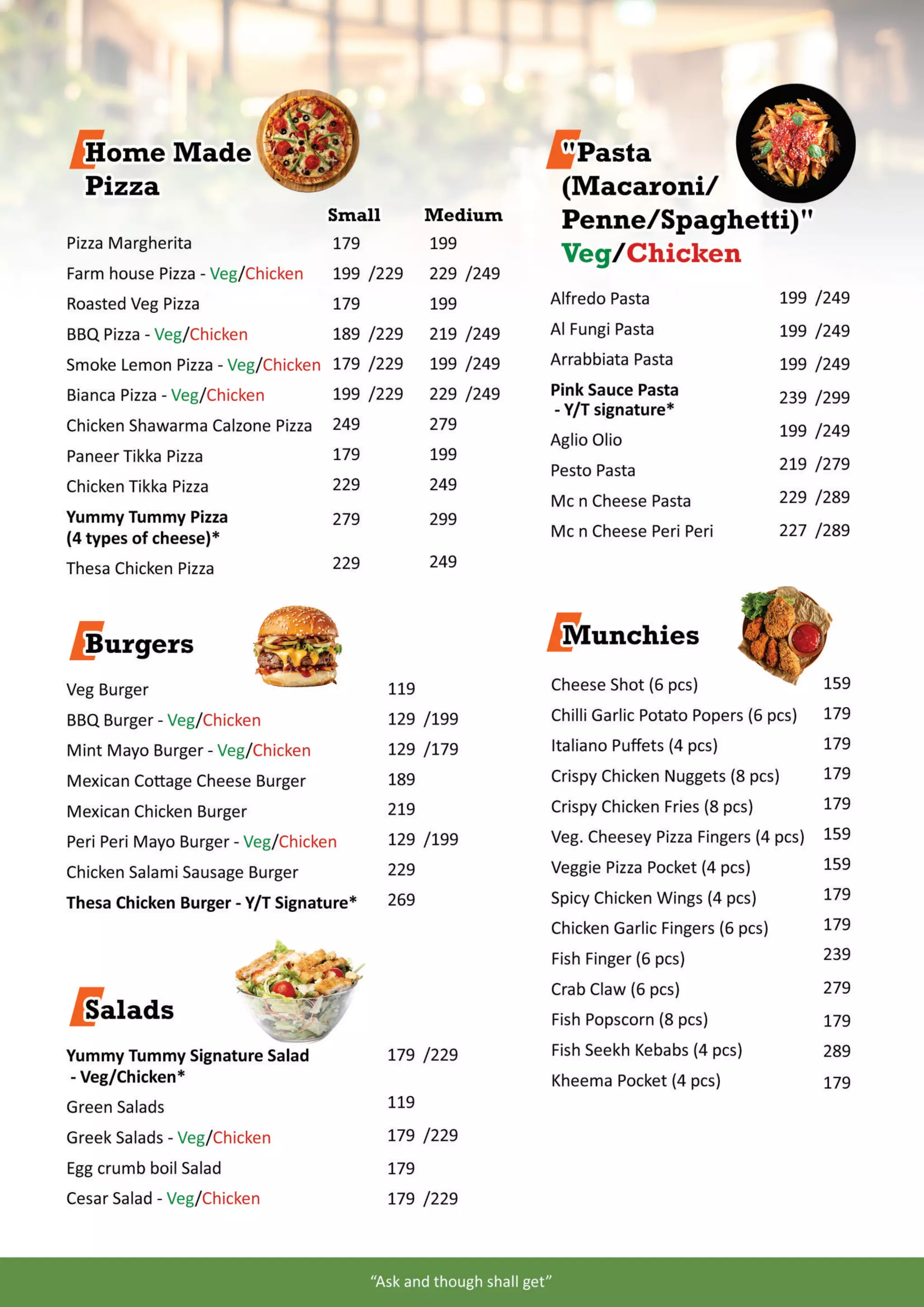 Yummy Tummy Cafe & Lounge Menu | Designed by Trending Branding Digital ...