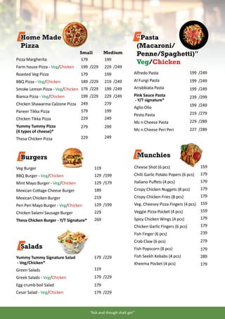 Yummy Tummy Cafe & Lounge Menu | Designed by Trending Branding Digital ...