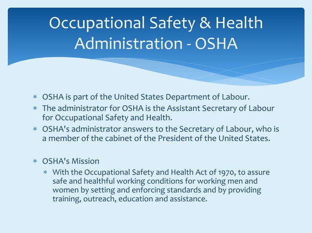 OSHA Regulations - Ergonomics | PPTX