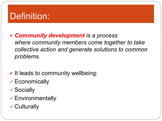 Objectives of Community Development | PPTX