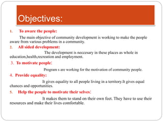 Objectives of Community Development | PPTX