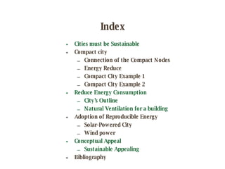 Sustainable City and Architecture Design | PPT