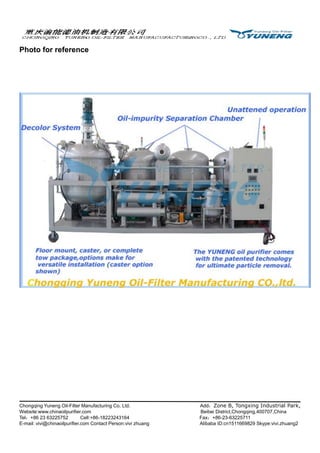 Yuneng ynzsy used oil recycling machine | PDF