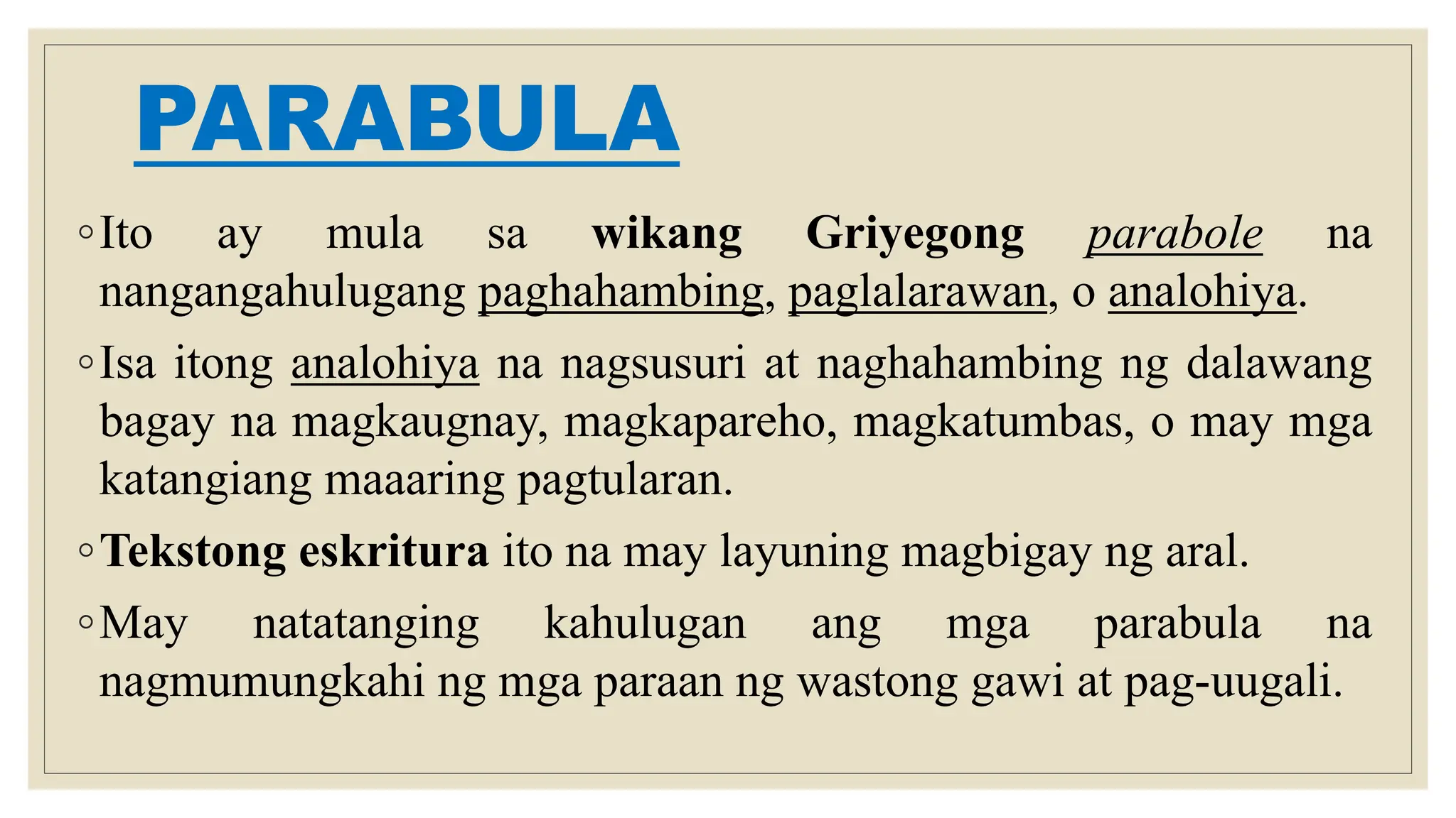 Yunit III. Akdang Pampanitikan Ng Kanlurang Asya | PDF