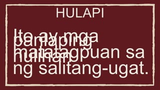 yunit 1 aralin 1- Grade 7 panlaping morpema | PPT