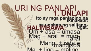 yunit 1 aralin 1- Grade 7 panlaping morpema | PPT