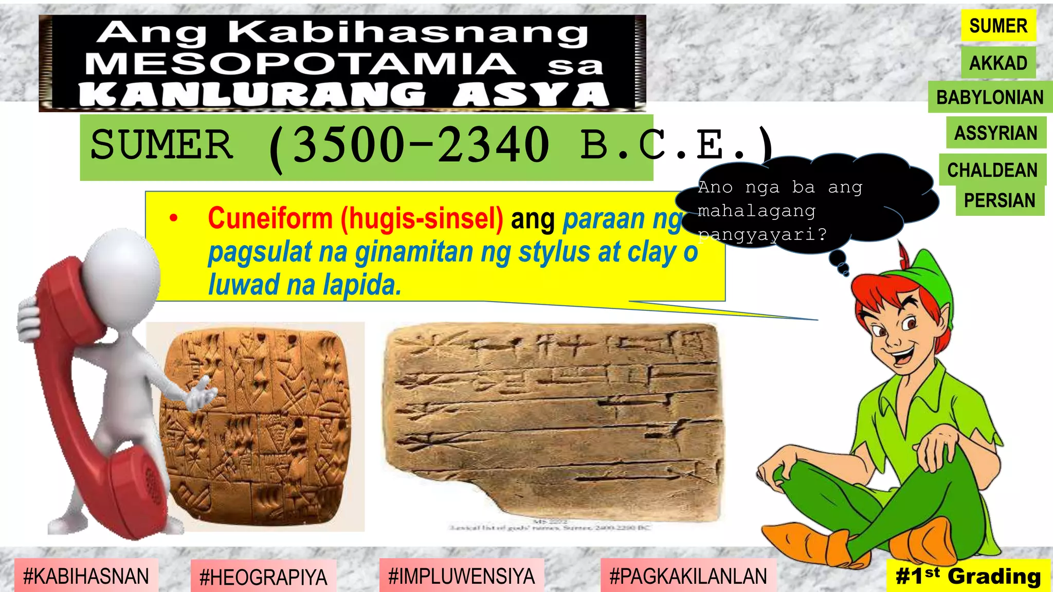 Kabihasnang Mesopotamia sa Kanlurang Asya | PPTX