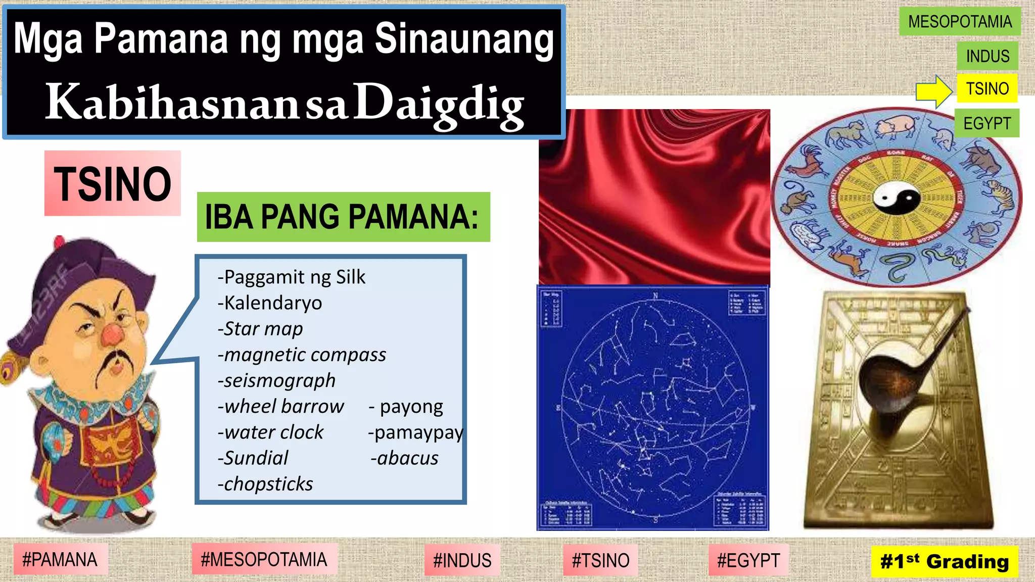 Mga Pamana ng mga Sinaunang Kabihasnan sa Daigdig | PPTX