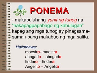 Yunit 3 istruktura ng wika | PPT