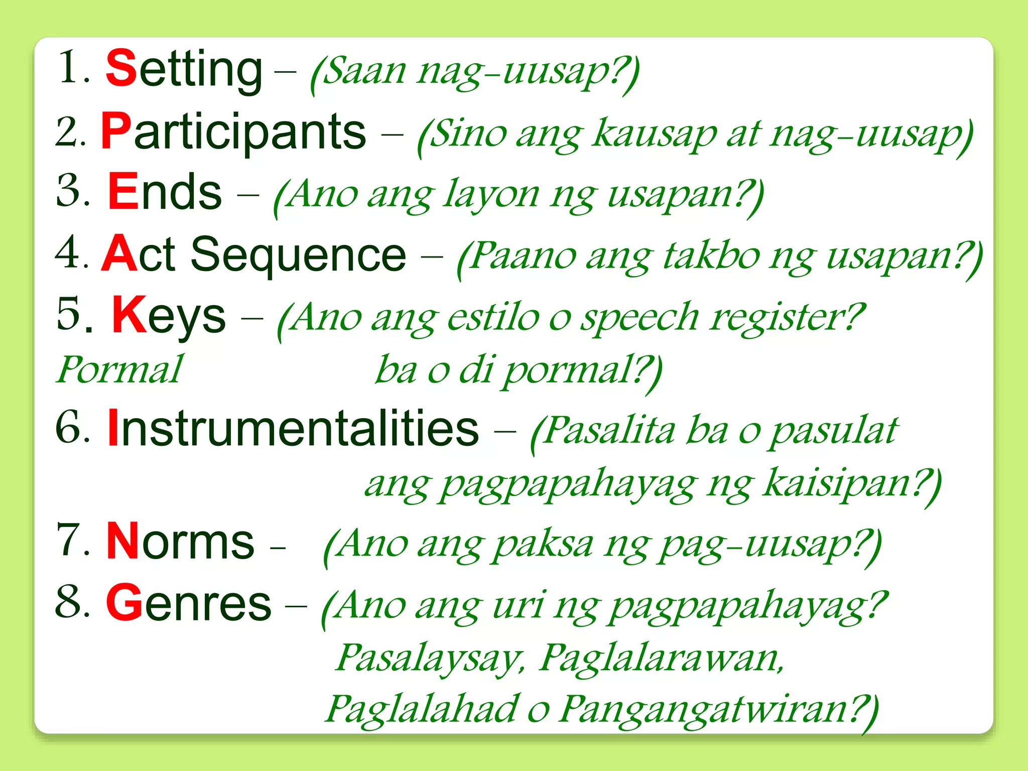 Yunit 4 Komunikasyon | PPTX