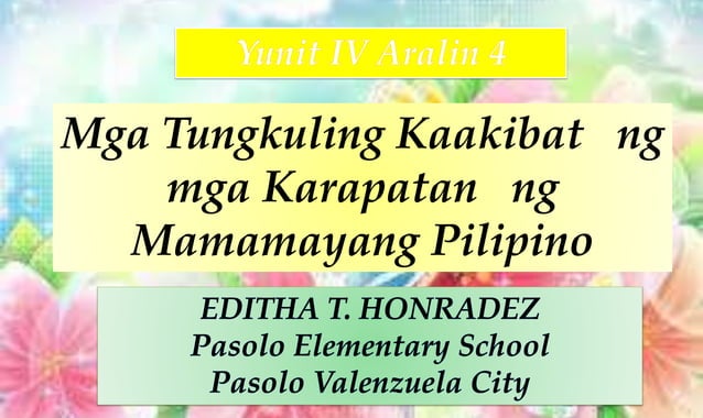 Yunit 4 aralin 4 mga tungkuling kaakibat ng mga karapatan ng mamamayang ...