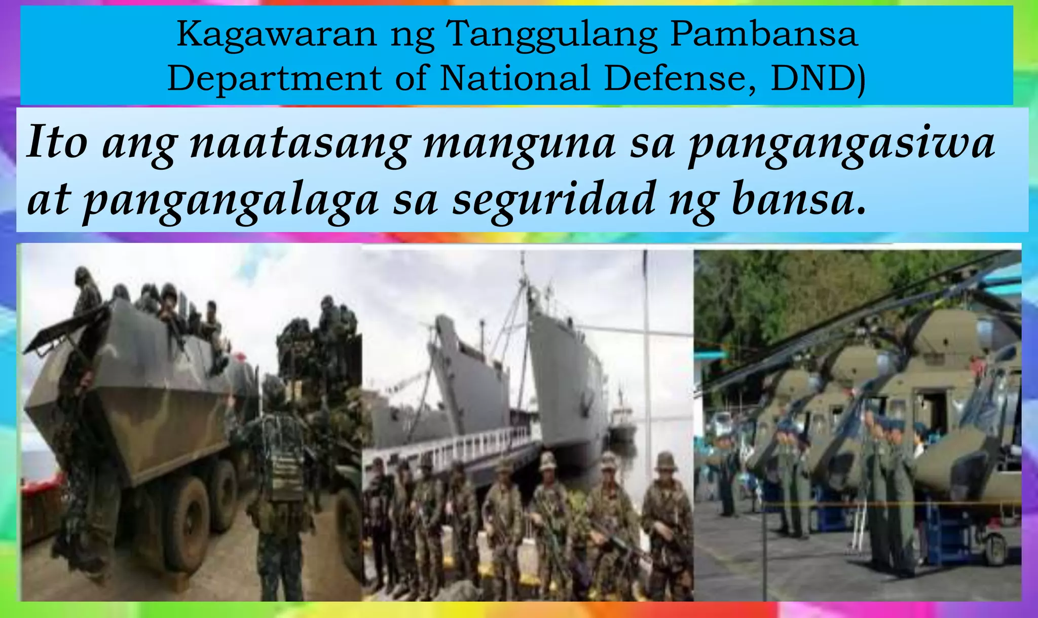 YUNIT III ARALIN 3: Ang mga Namumuno sa Bansa | PPTX