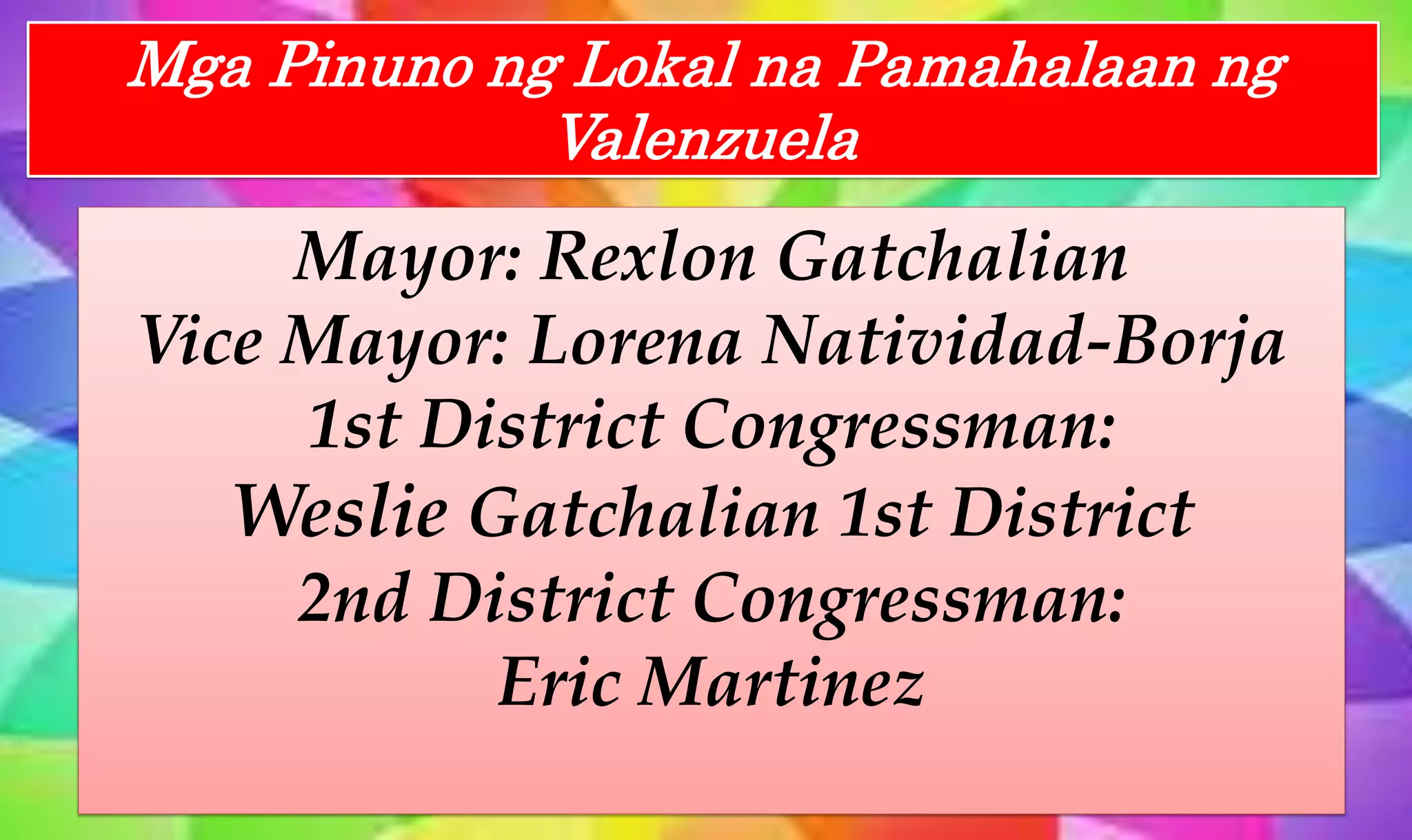 YUNIT III ARALIN 3: Ang mga Namumuno sa Bansa | PPTX
