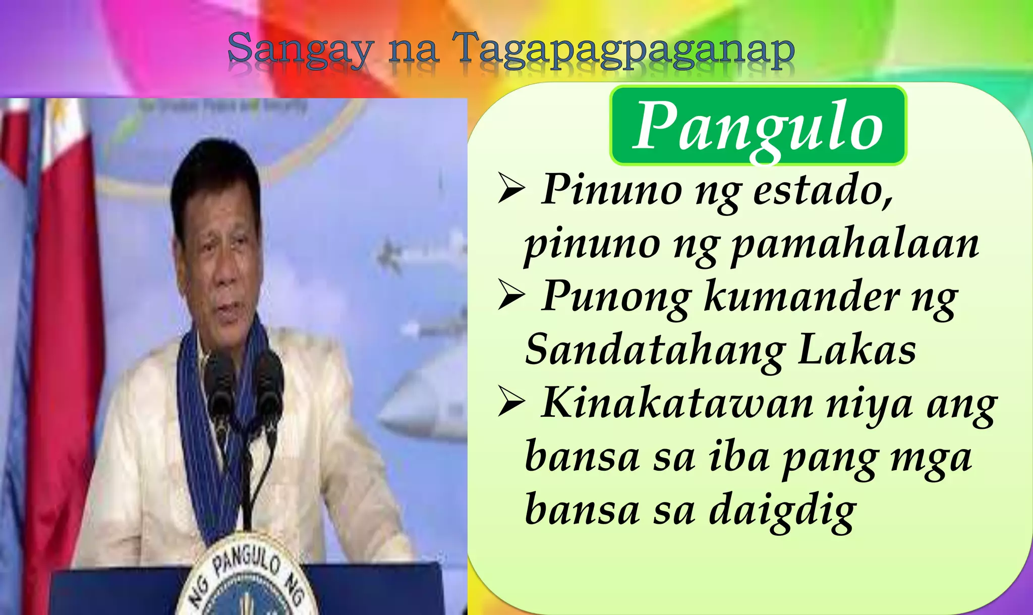 YUNIT III ARALIN 3: Ang mga Namumuno sa Bansa | PPTX