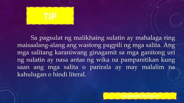 MALIKHAING PAGSULAT- Creative Writing for Grade 12 | PPTX