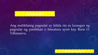 YUNIT II MALIKHAING PAGSULAT for Grade 12 | PPTX