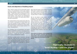 Yunitskiy - Report on Goals of Skyway Projects | PDF