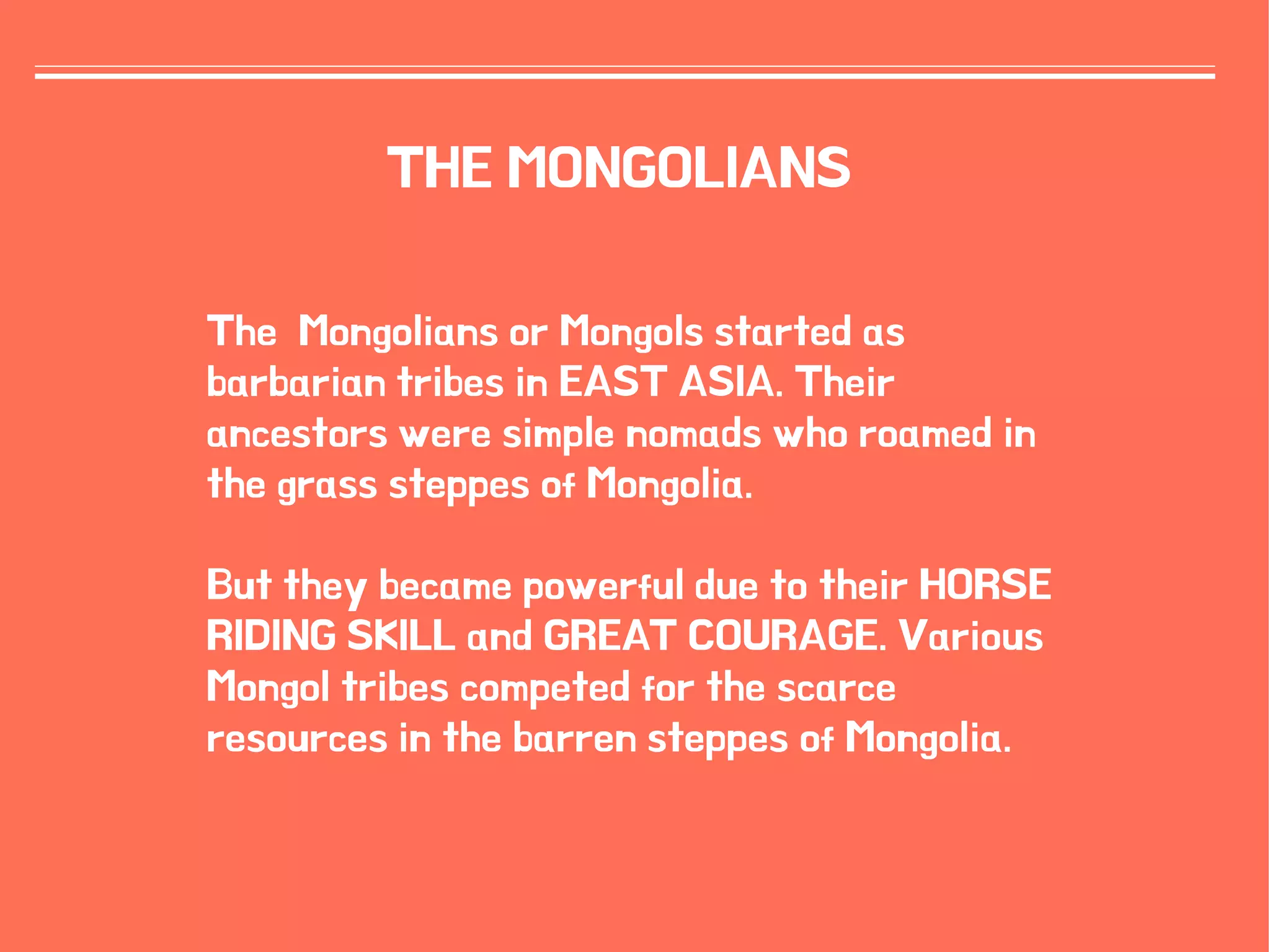 Ancient Civilizations: The Mongols | PPTX