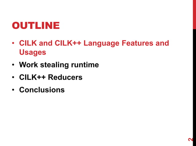 CILK/CILK++ and Reducers | PPT