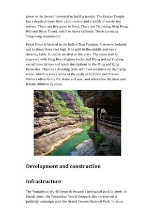 Yuntaishan world geopark | PDF