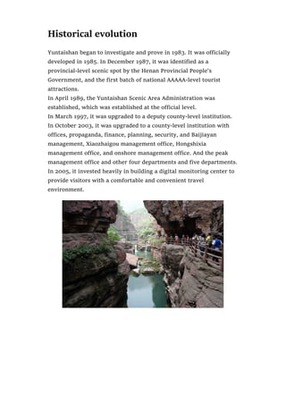 Yuntaishan world geopark | PDF
