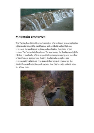Yuntaishan world geopark | PDF