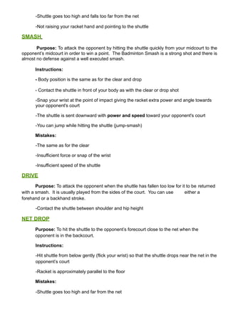 Badminton techniques for anyone | PDF