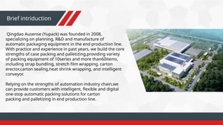 YUPACK packing machine carton erector box sealer conveyor robot ...