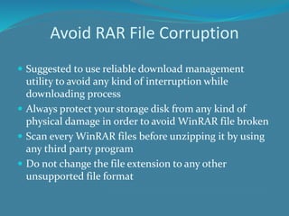 Repair RAR File | PPT