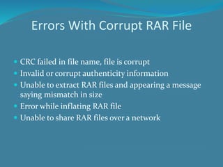 Repair RAR File | PPT