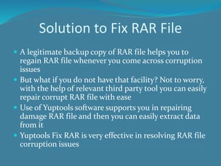 Repair RAR File | PPT