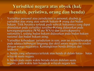 Yurisdiksi negara dalama hukum internasional | PPT