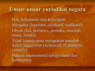 Yurisdiksi negara dalama hukum internasional | PPT