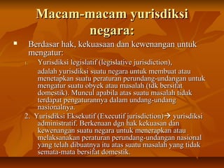 Yurisdiksi negara dalama hukum internasional | PPT
