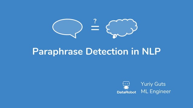 Paraphrase Detection in NLP | PPT