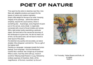 Yuri Yurovsky artist and art collector, part of a book "YURI YUROVSK…