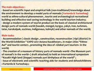 The ancient history of Kazakh (Nomads) yurt (M.Kursabaev) | PPT