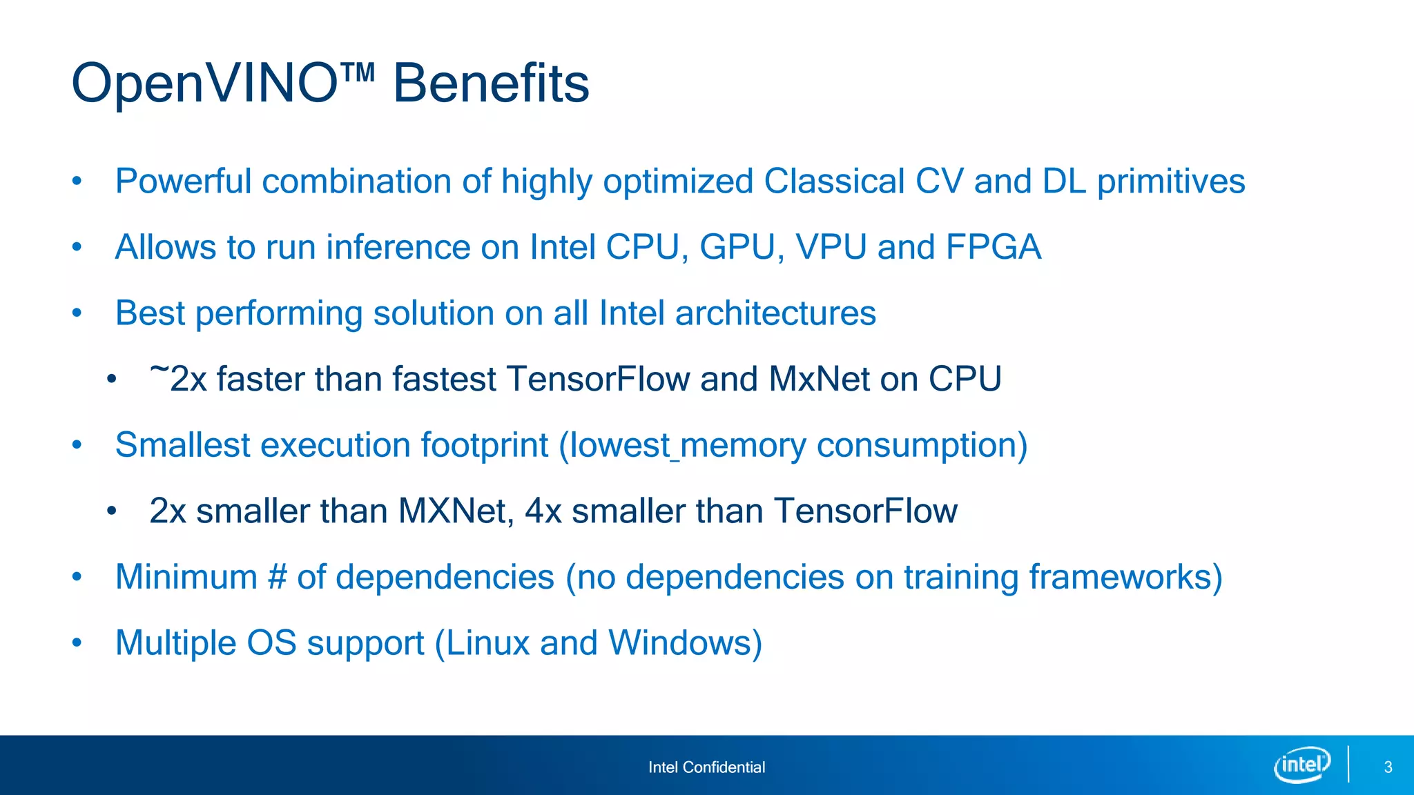 Develop and optimize CV/DL applications with Intel OpenVINO toolkit | PPT