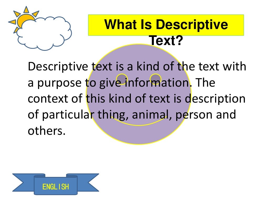 descriptive text