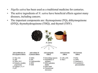 Nigella sativa bioactives against Non-Small Cell Lung Cancer & Breast ...