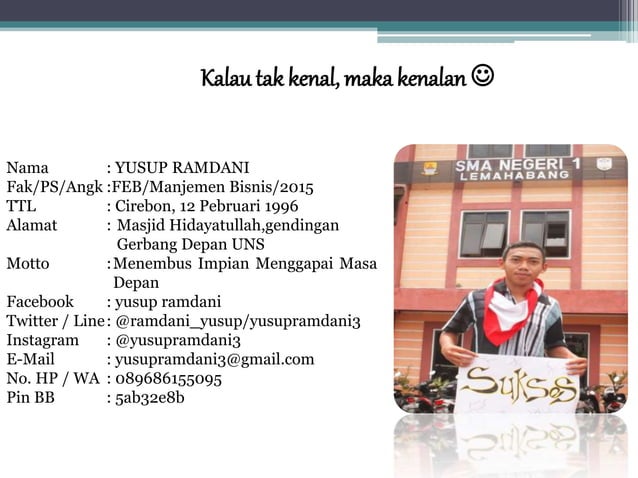 CV Yusup ramdani | PPT